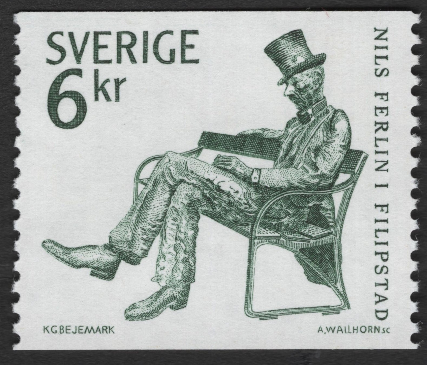 SCG11638 - Sweden 6 Kr Sten Ferlin Literary Tribute Stamp – Stamp and ...