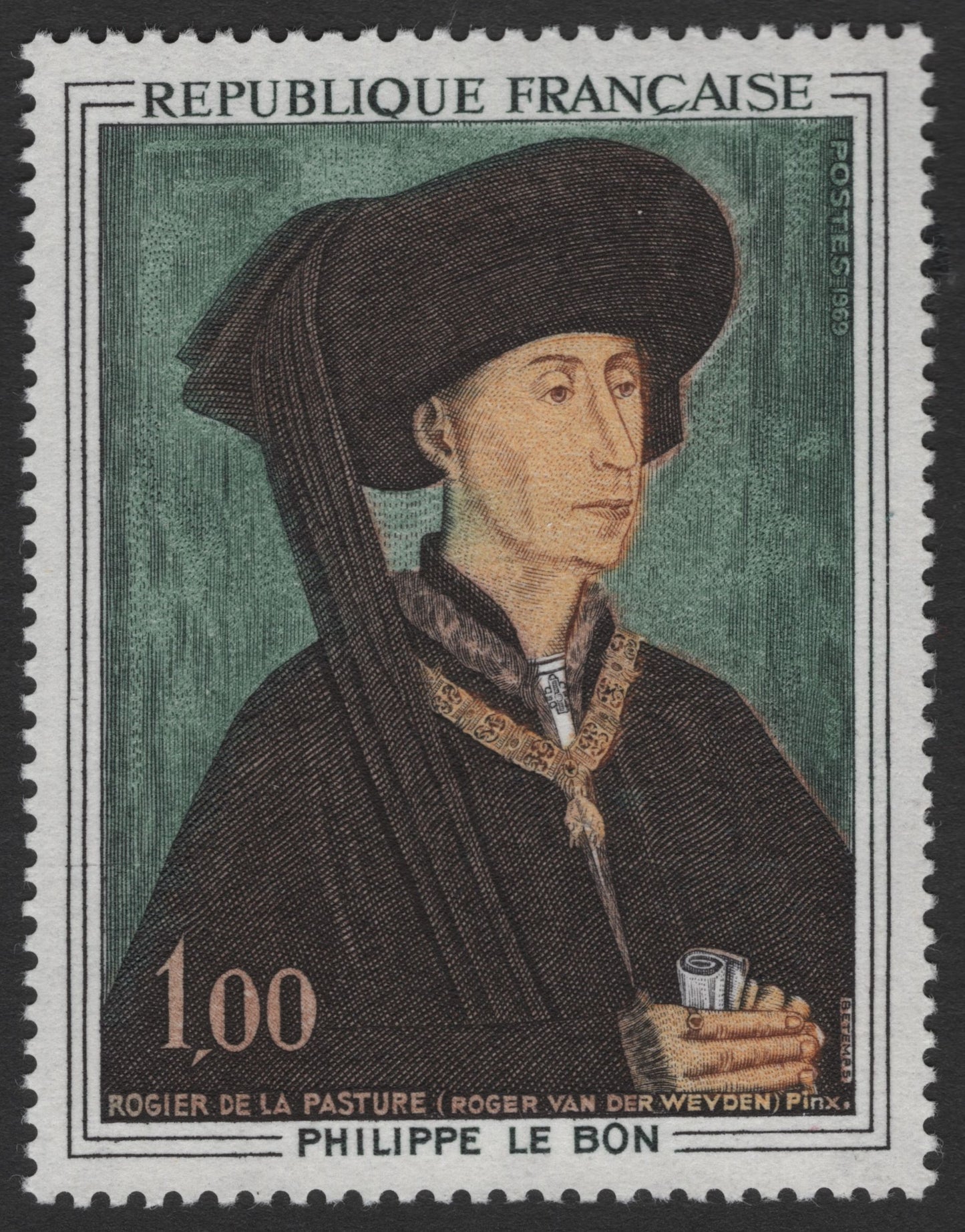 SCG11661 - Philippe le Bon – France 1959 Historical Portrait Stamp ...