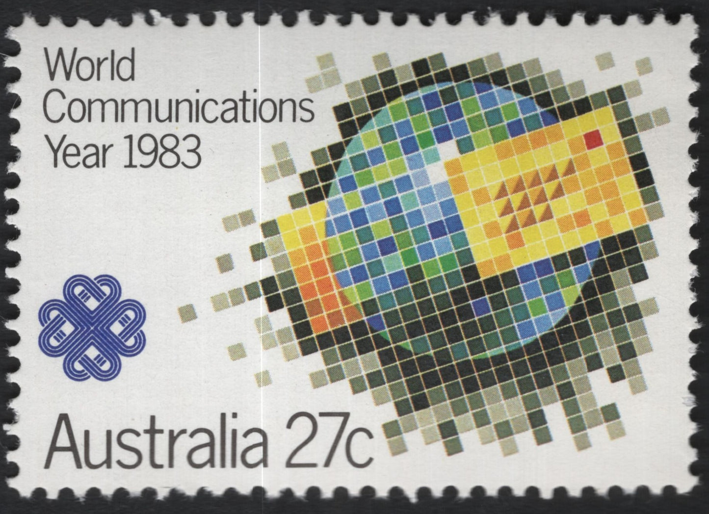 SCG11136 - Australia 1983 World Communications Year – 27c Mosaic Globe ...