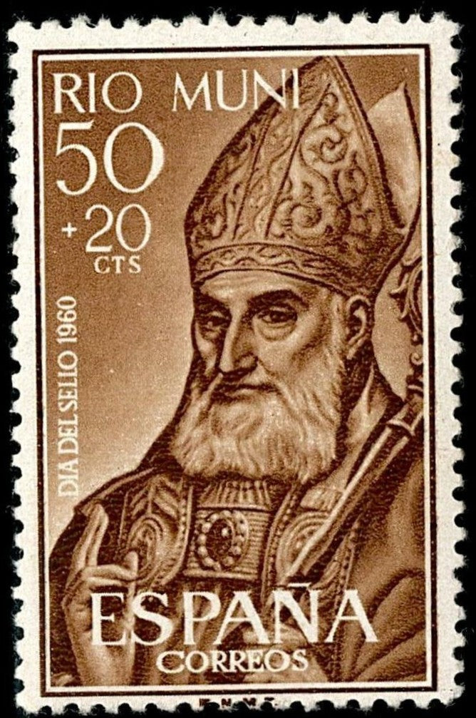 SCG6274 - Río Muni 1960 “Día del Sello” Stamp – Saint Figure Design ...