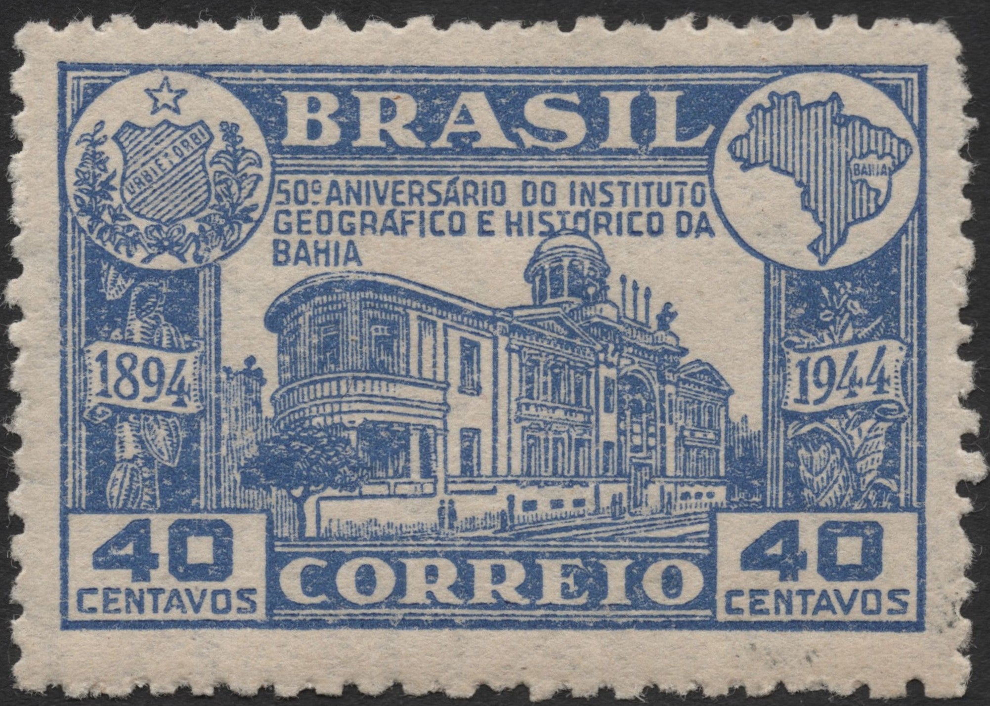 SCG2169 - Brazil 1944 – 50th Anniversary of Instituto Geográfico e His ...