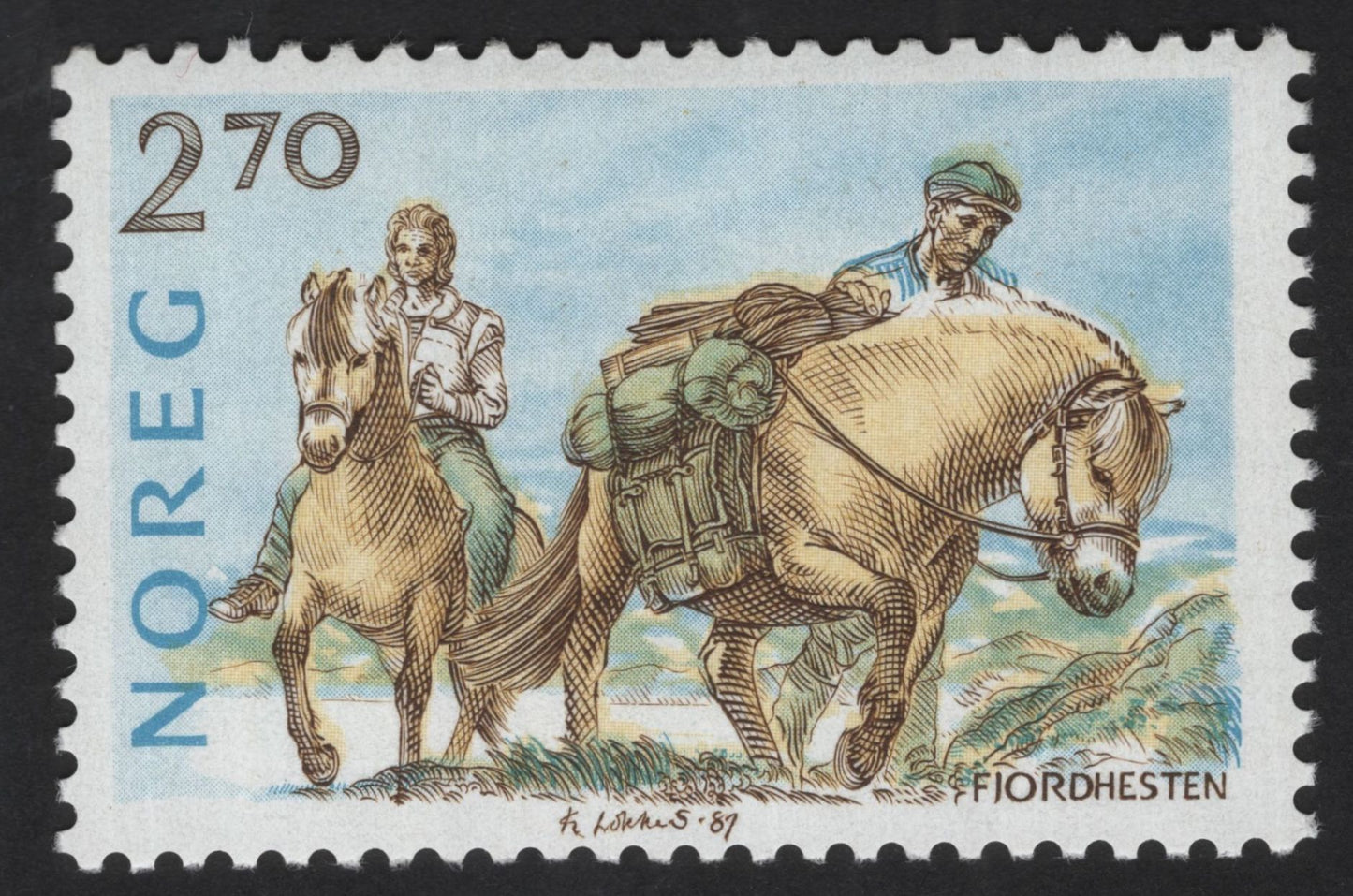 SCG12258 - Norway 1987 Native Horse Breeds Definitive Set – Stamp and ...
