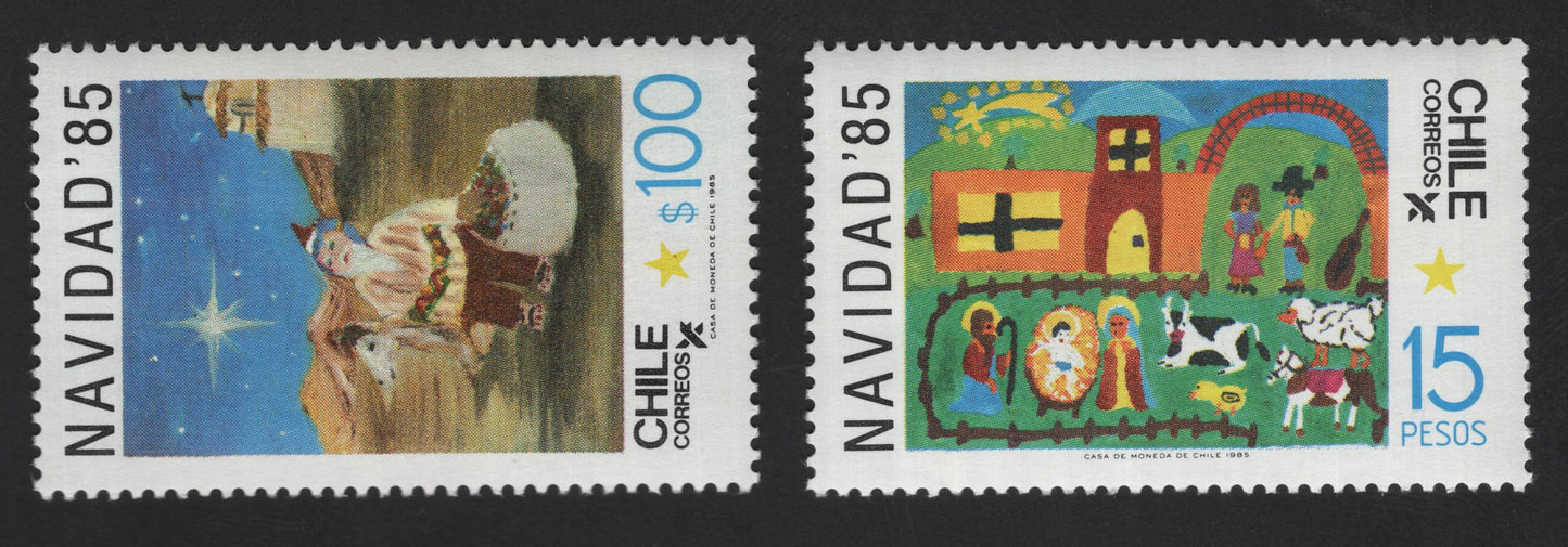 SCG12196 - Chile 1985 Christmas Nativity Commemorative Pair – Stamp and ...