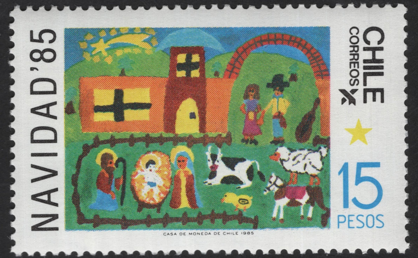 SCG12196 - Chile 1985 Christmas Nativity Commemorative Pair – Stamp and ...