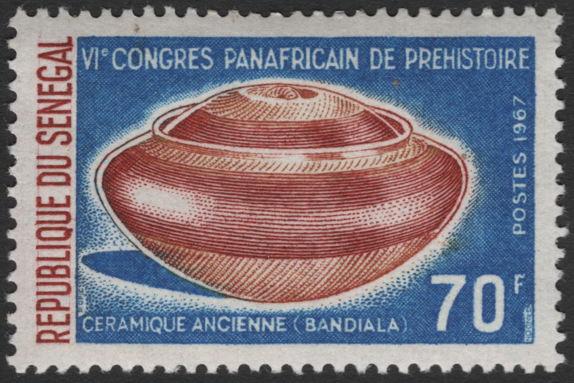 SCG11517 - Senegal 1967 – Bandiala Prehistoric Pottery | 70f Pan-Afric ...